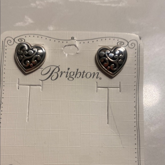 Brighton | Jewelry | Brighton Contempo Heart Post Earrings Nwt Silver ...